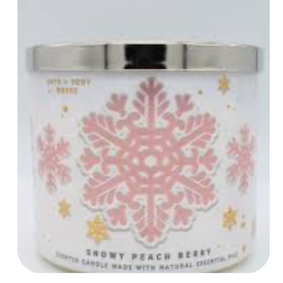 Bath & Body Works | Accents | Bath Body Works 3 Wick Candle Snowy Peach ...